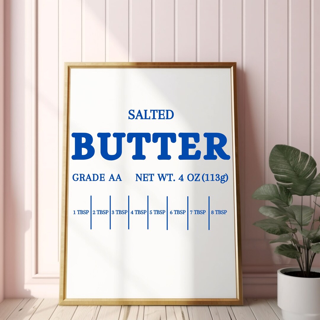 Butter Wall Art, Wall Decor, Bakers Wall Art, Wall Art for Bakers ...