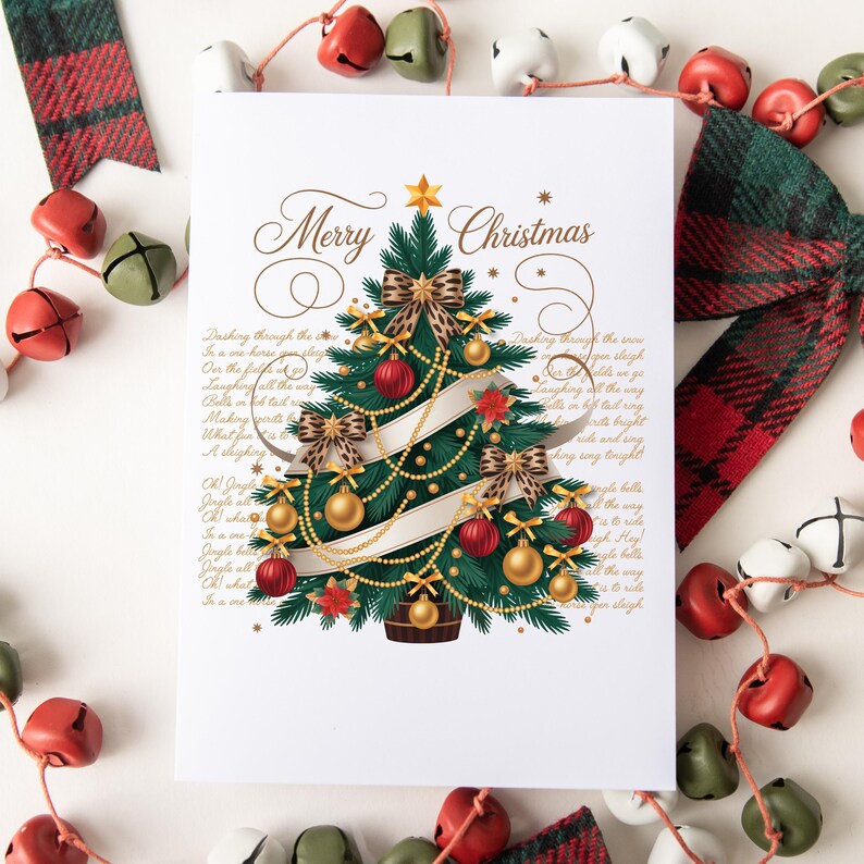 Personalized Christmas Card With Name Inside | Custom Holiday Greeting ...