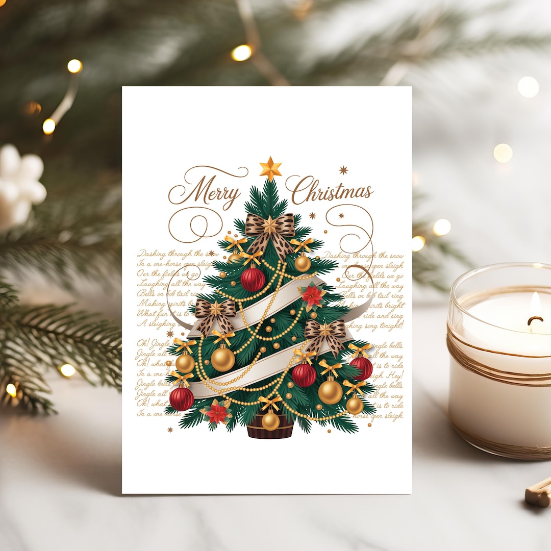 Personalized Christmas Card With Name Inside | Custom Holiday Greeting ...
