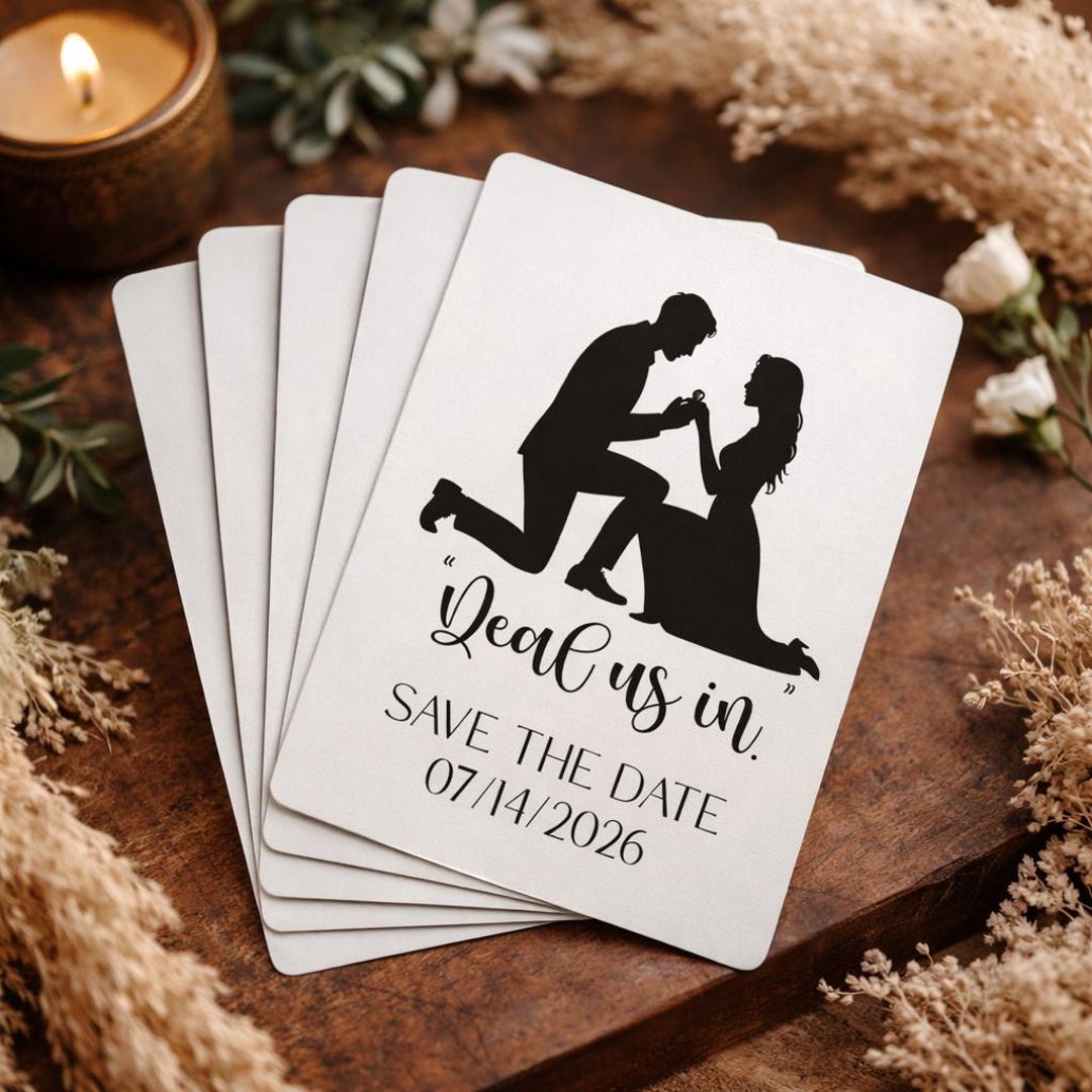 Personalized Engagement Playing Cards | Save the Date Playing Cards ...