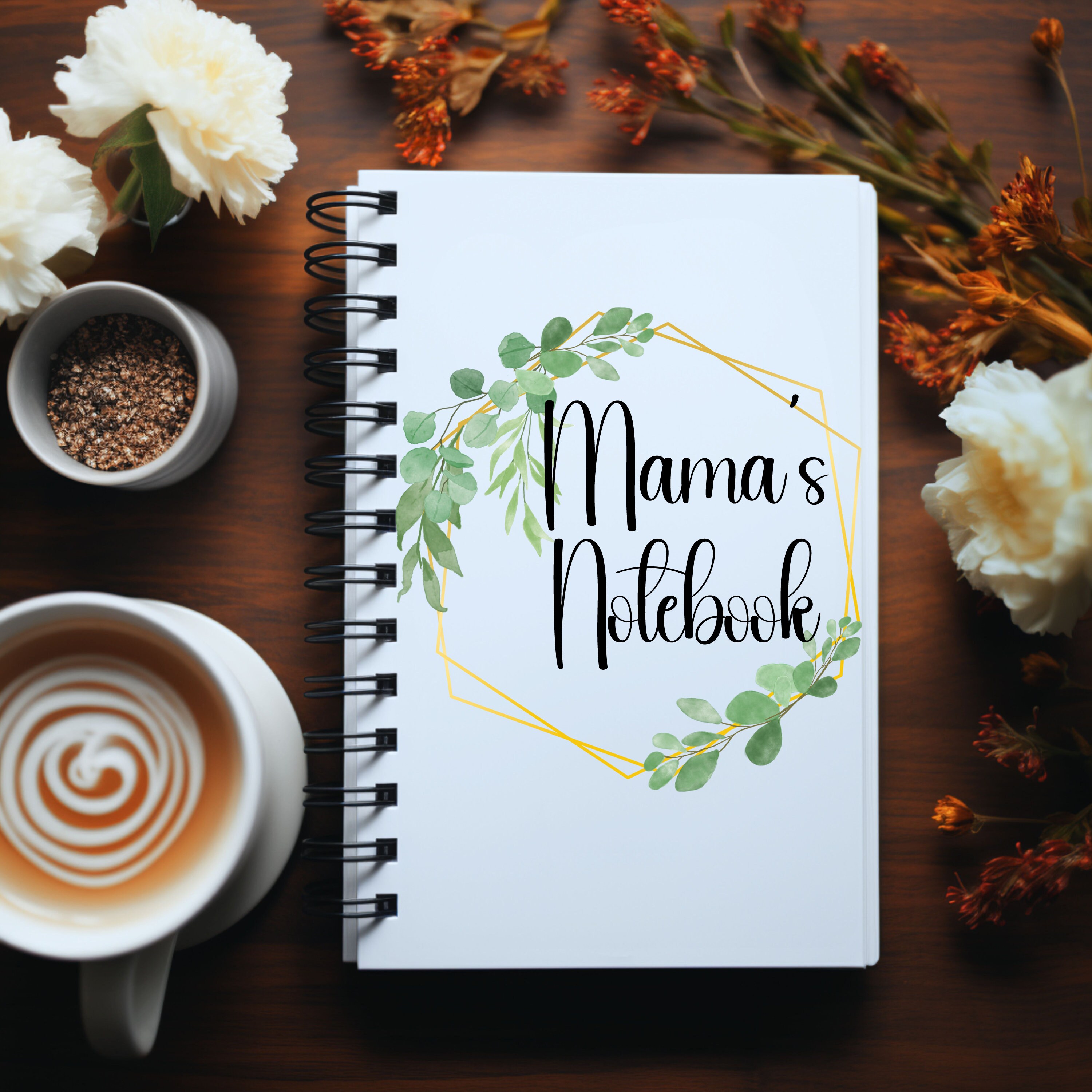 Greenery Spiral Custom Notebooks, Custom Notebooks, Spiral Notebooks ...