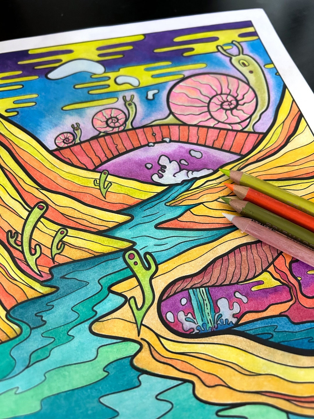 Surreal Scenes Colouring Pages by Jenn Hamilton - Etsy