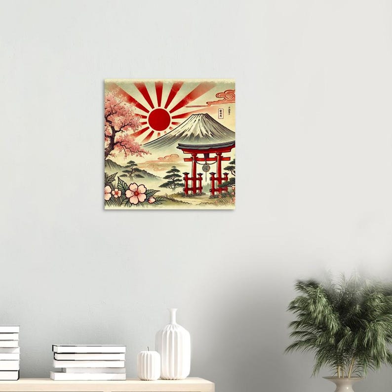 Mount Fuji Aluminium Print – Traditional Japanese Rising Sun ...