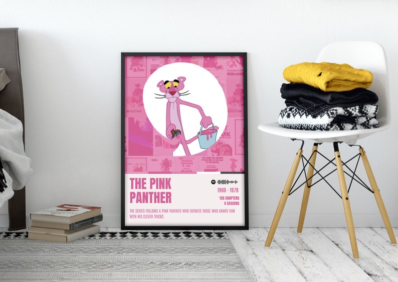 The Pink Panther Poster Digital Printable Product Wall Art A3 A4 A5 29. ...