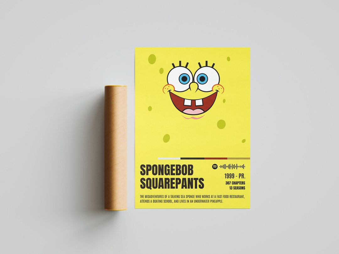 Spongebob Squarepants Digital Printable Poster Wall Art A3 - Etsy