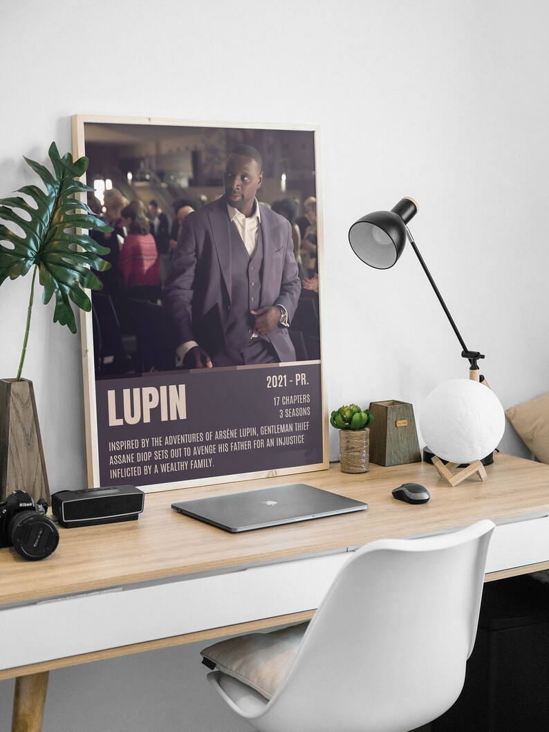 Lupin Poster Producto imprimible digital Impresión de arte de pared A3 ...