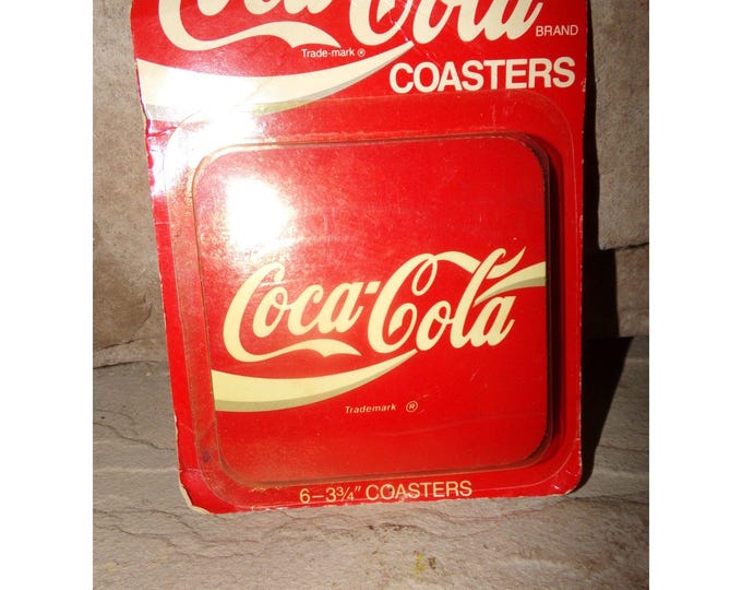 Vintage Coca-cola Coasters in Original Package NOS Set of 6 Size 3.75 ...