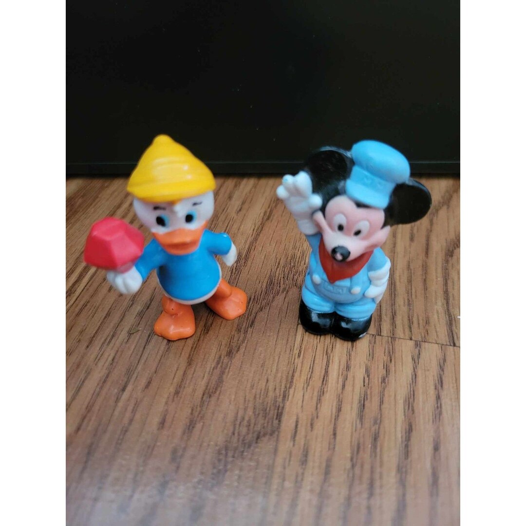 Vintage 1980s Disney Mickey Mouse Conductor Duck Tales Dewey Figurines ...