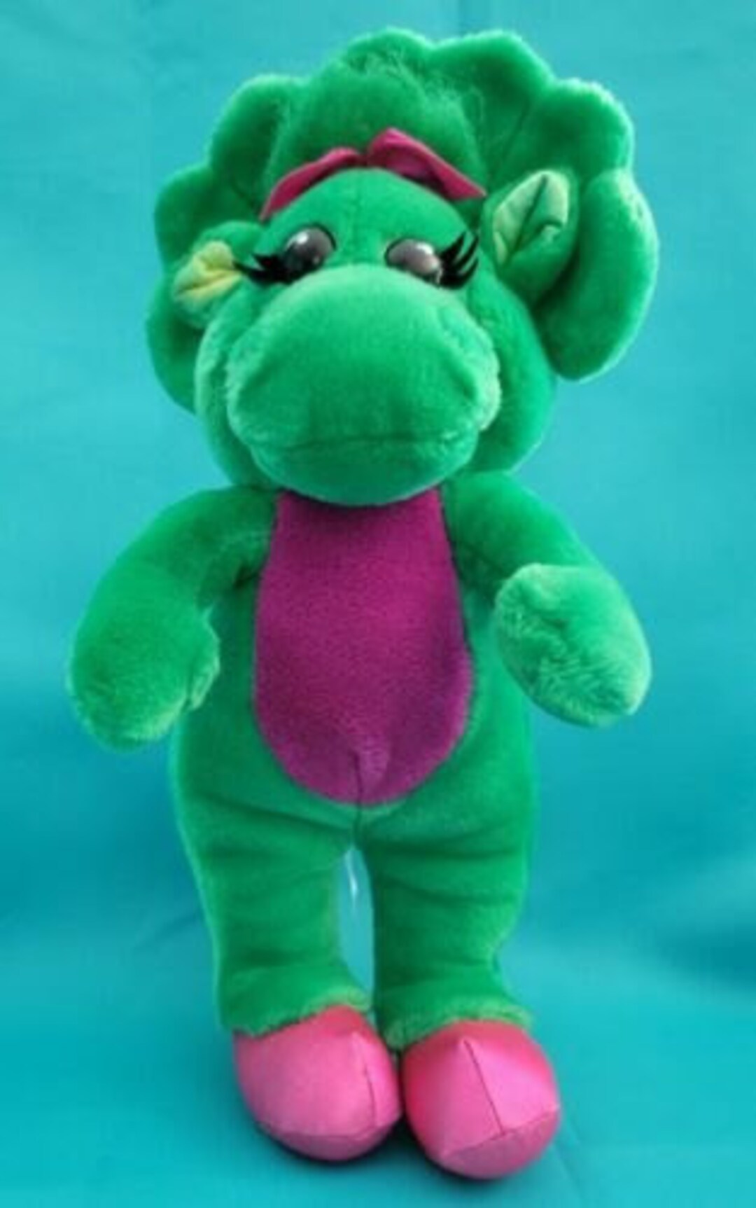 Vintage 1993 Baby Bop Barney Green Triceratops Dinosaur Plush - Etsy ...