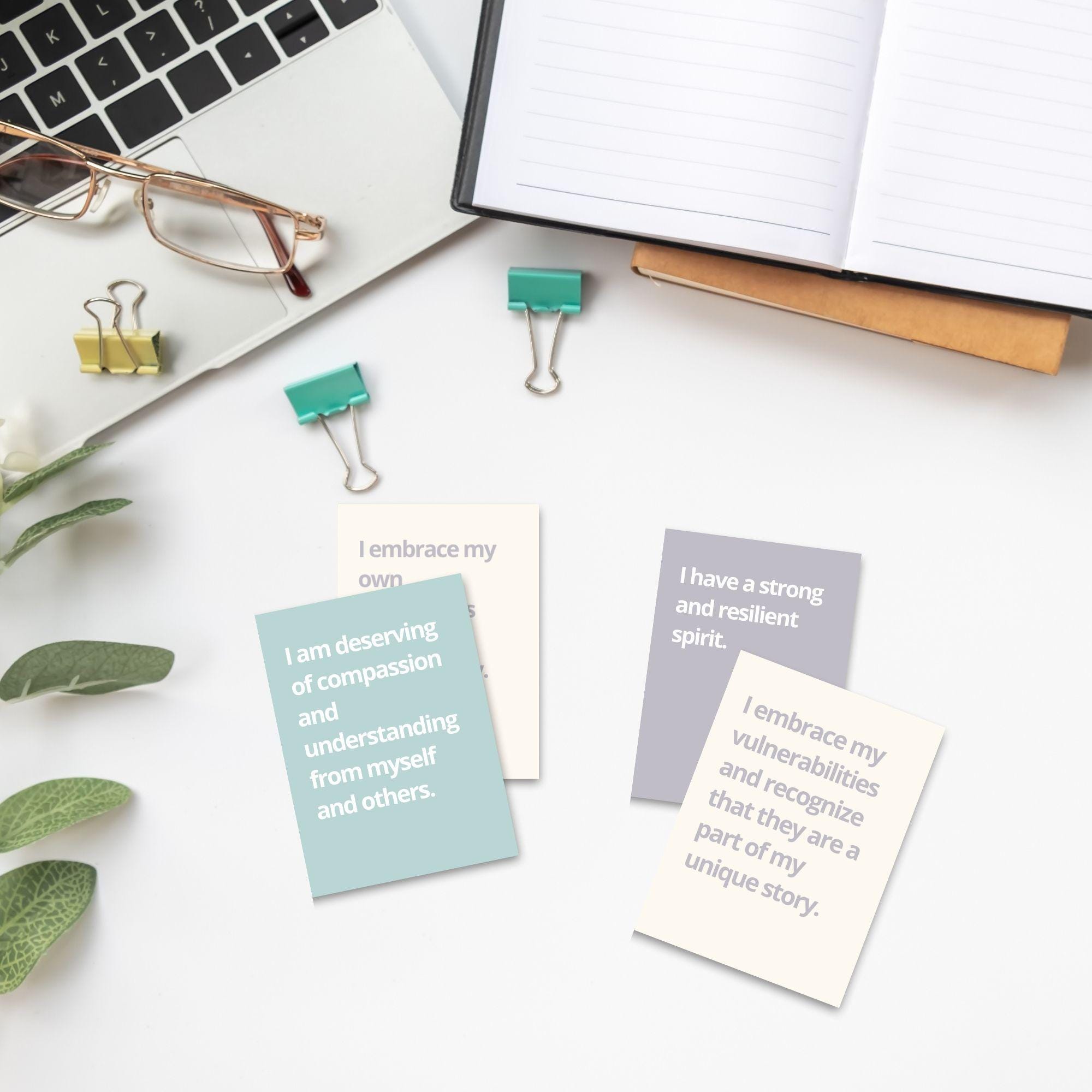 50 Positive Affirmation Cards for Self-love, Anxiety Coping Flashcards ...