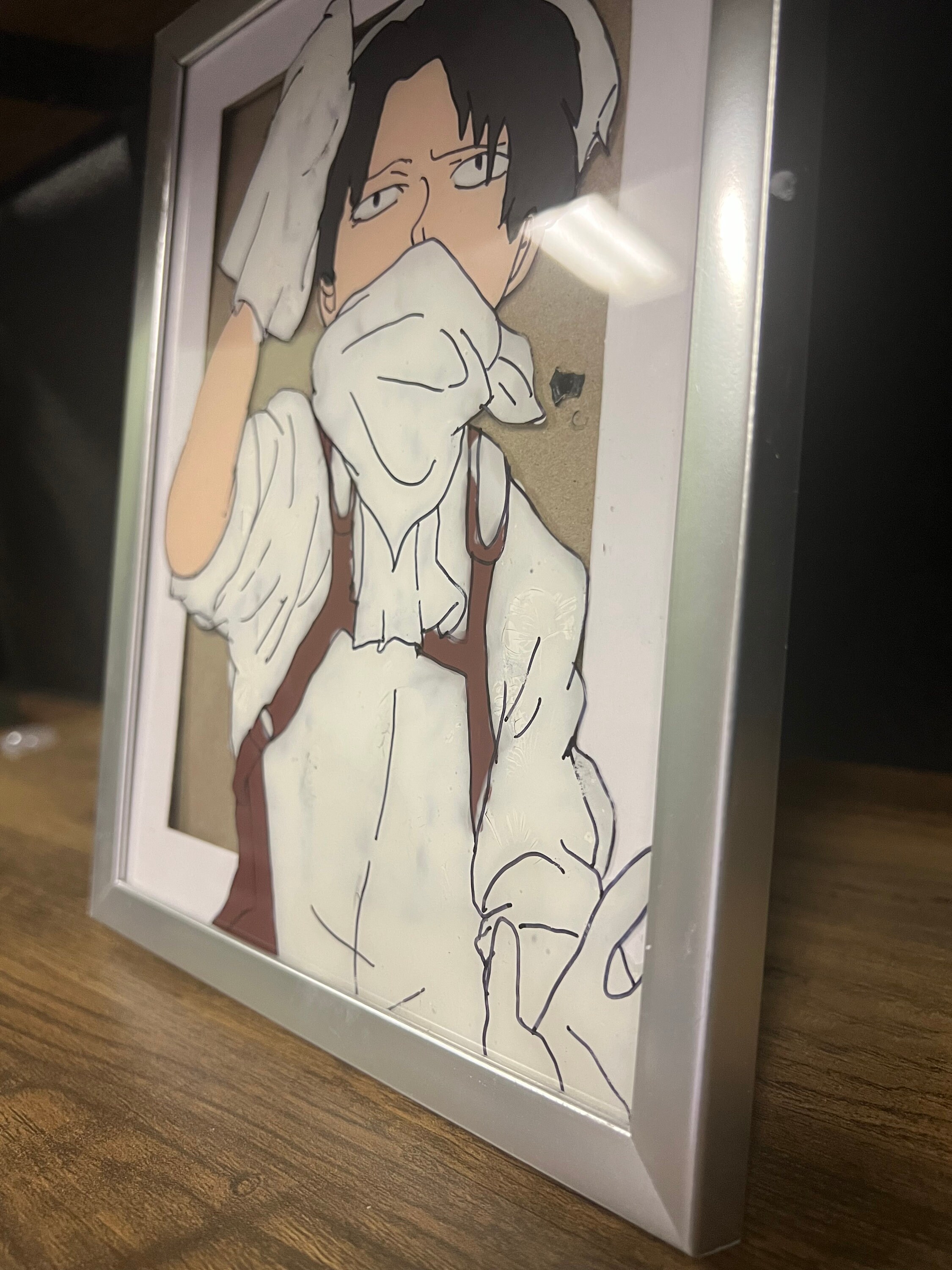 Levi Ackerman AOT Glass Painting - Etsy