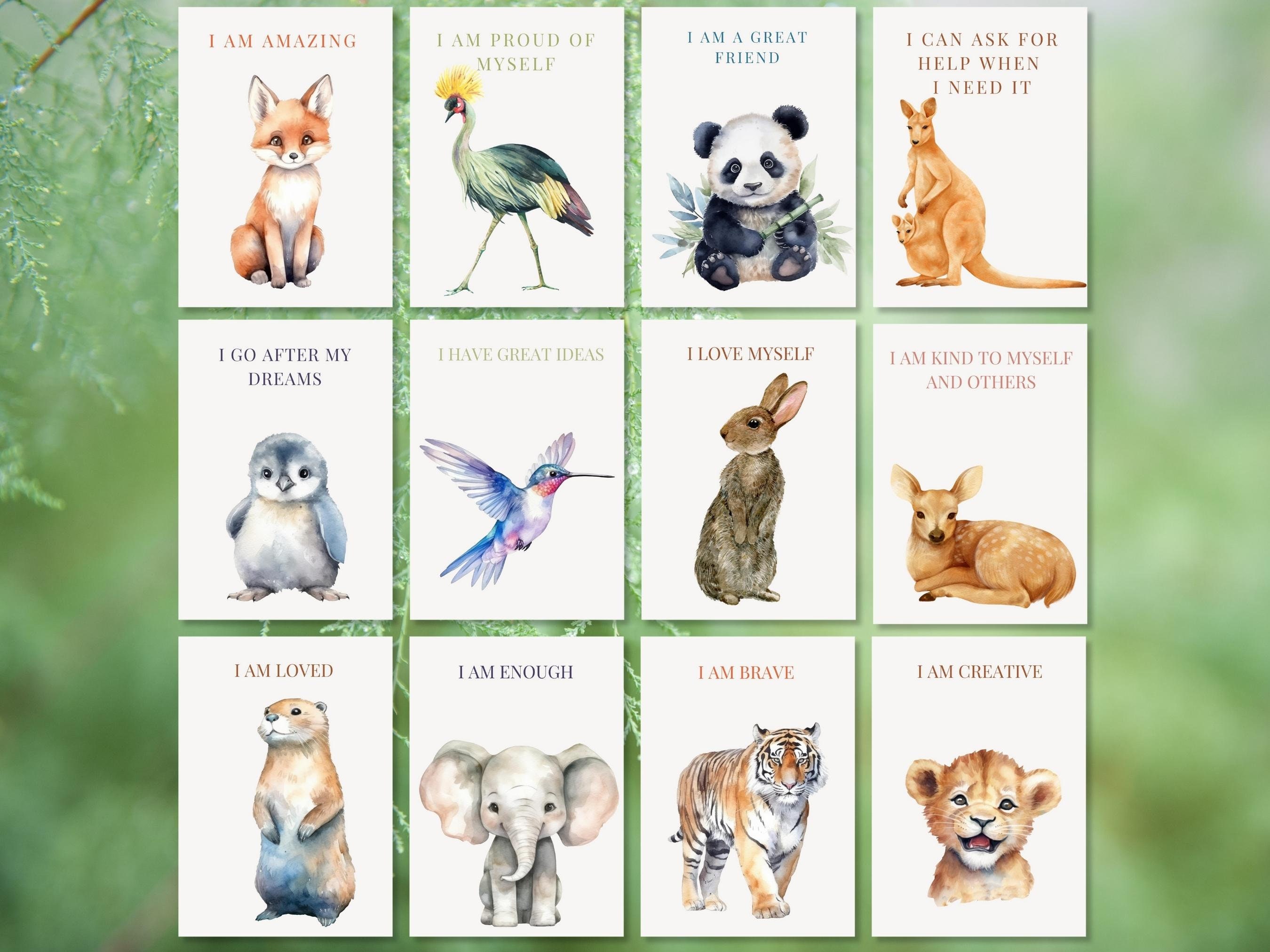 20 Printable Affirmation Cards for Kids Motivational Cards for Self ...