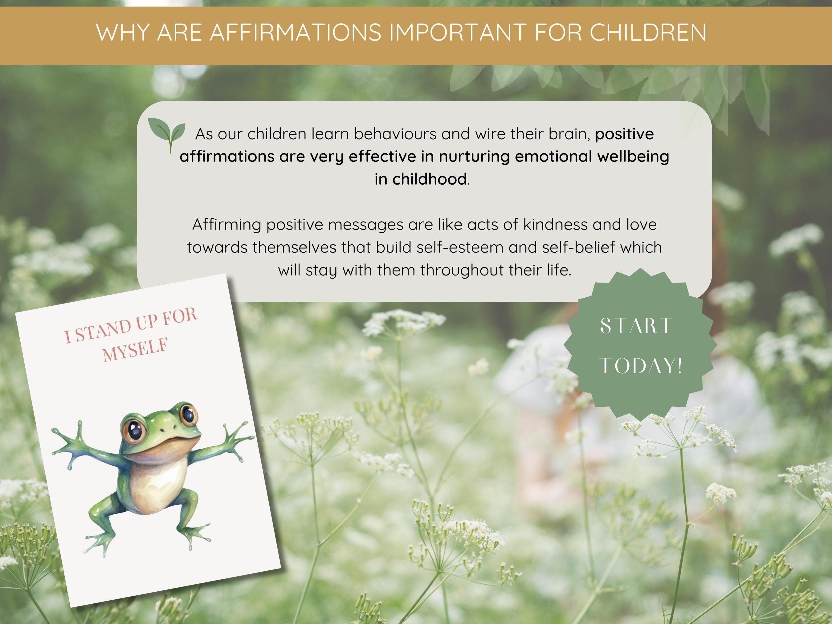20 Printable Affirmation Cards for Kids Motivational Cards for Self ...