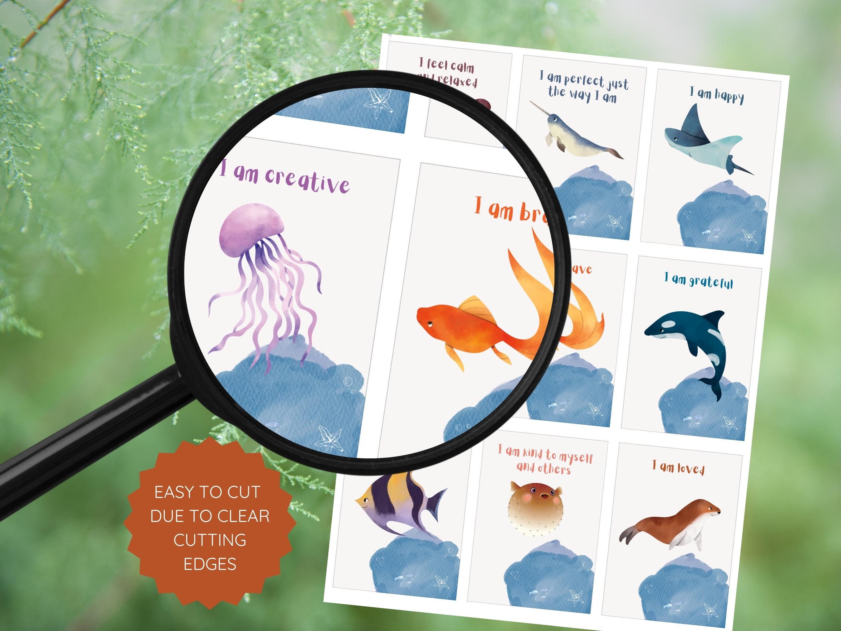 20 Printable Affirmation Cards for Kids With Ocean Animals - Etsy