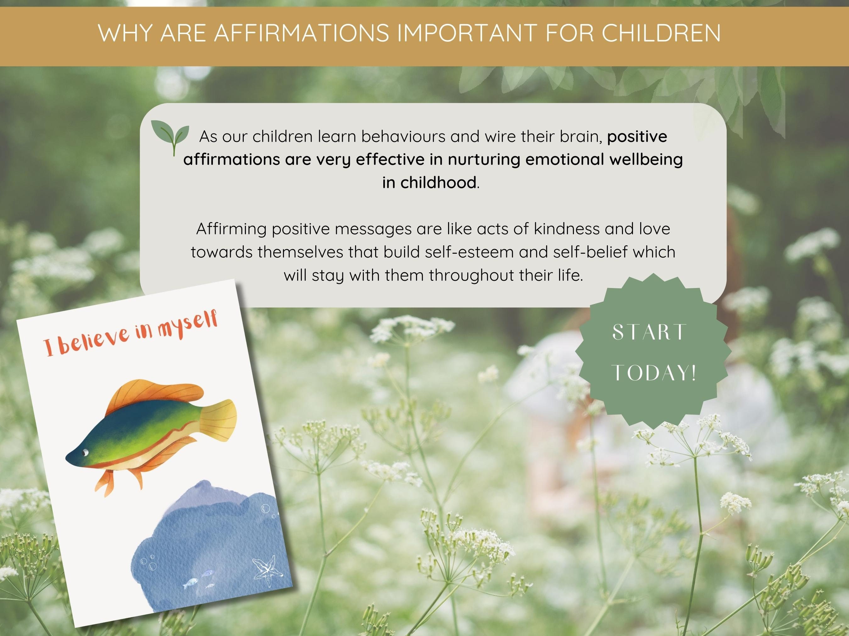 20 Printable Affirmation Cards for Kids With Ocean Animals - Etsy