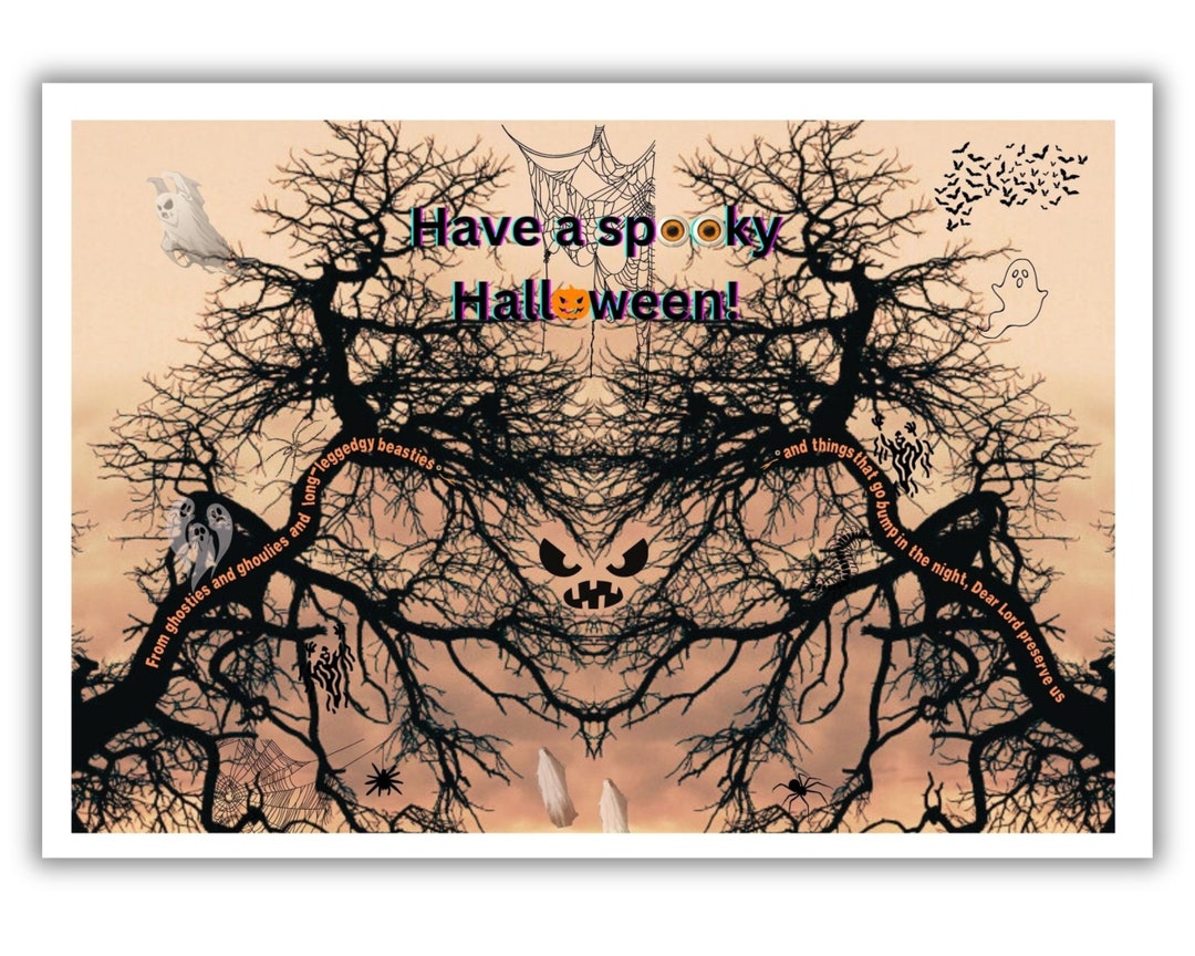 Spooky Halloween Card, Spooky Design, Halloween Party Invitations ...