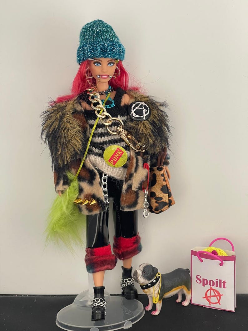 Punk Rock Styled Fashion Doll Clothes Accessories Collectable - Etsy