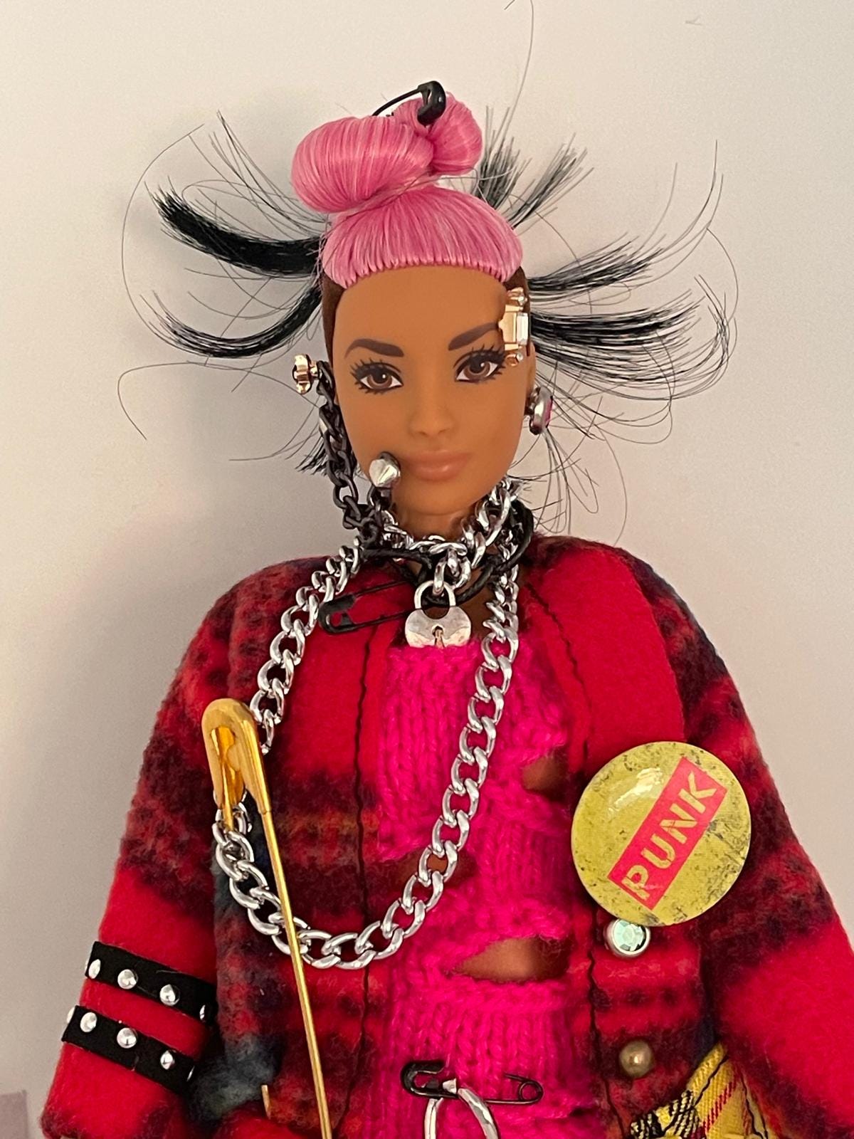 Fashion Doll Curvy Body With Punk Rock Style Handmade Clothes ...