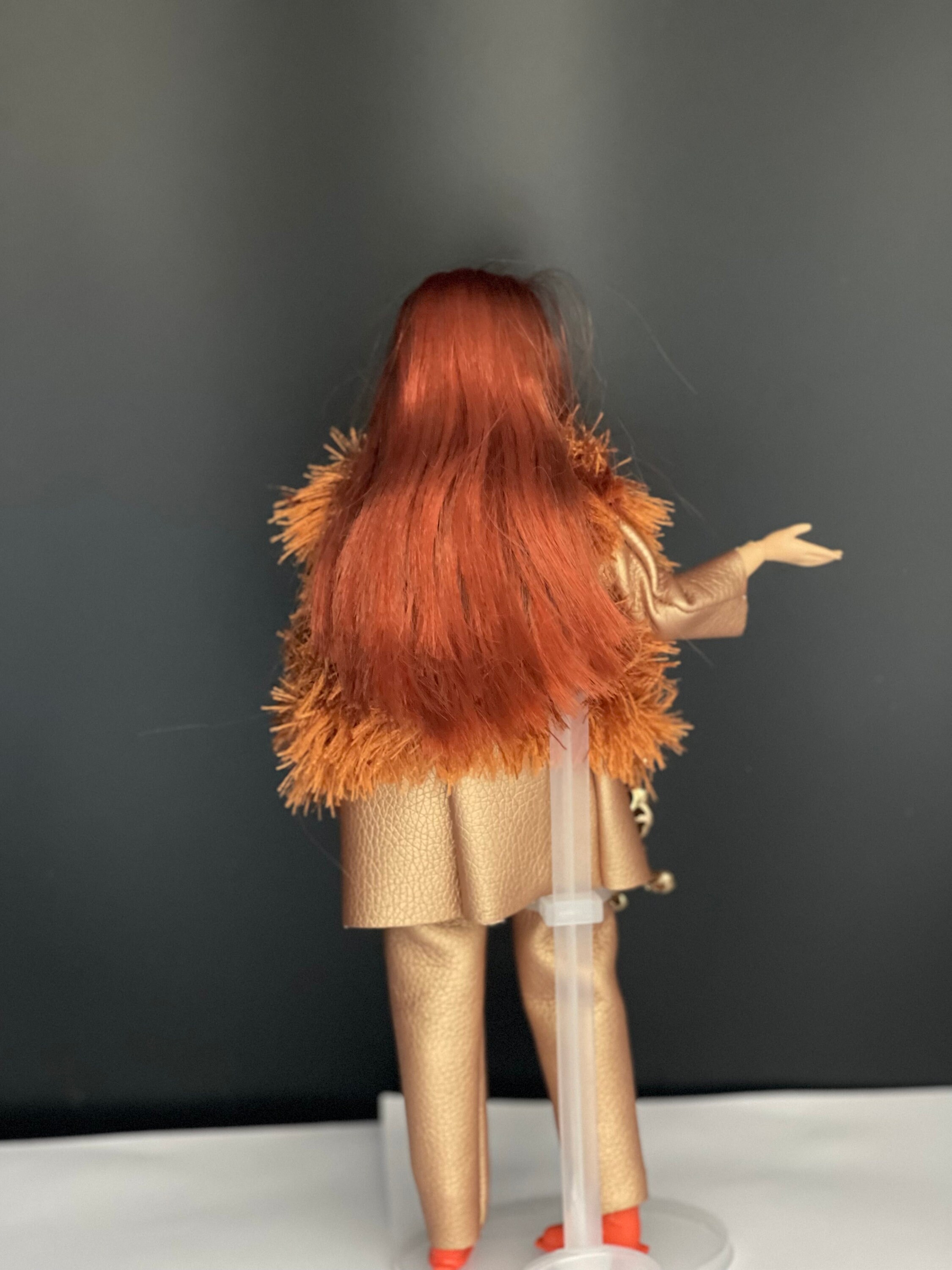 Fashion Doll Curvy Body MOVEABLE JOINTS Red Hair in Handmade Designed ...