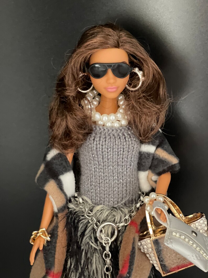 Fashion Doll Dressed in Handmade Designed Clothes Custom Accessories ...