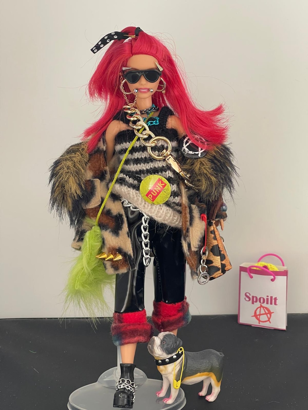 Punk Rock Styled Fashion Doll Clothes Accessories Collectable - Etsy