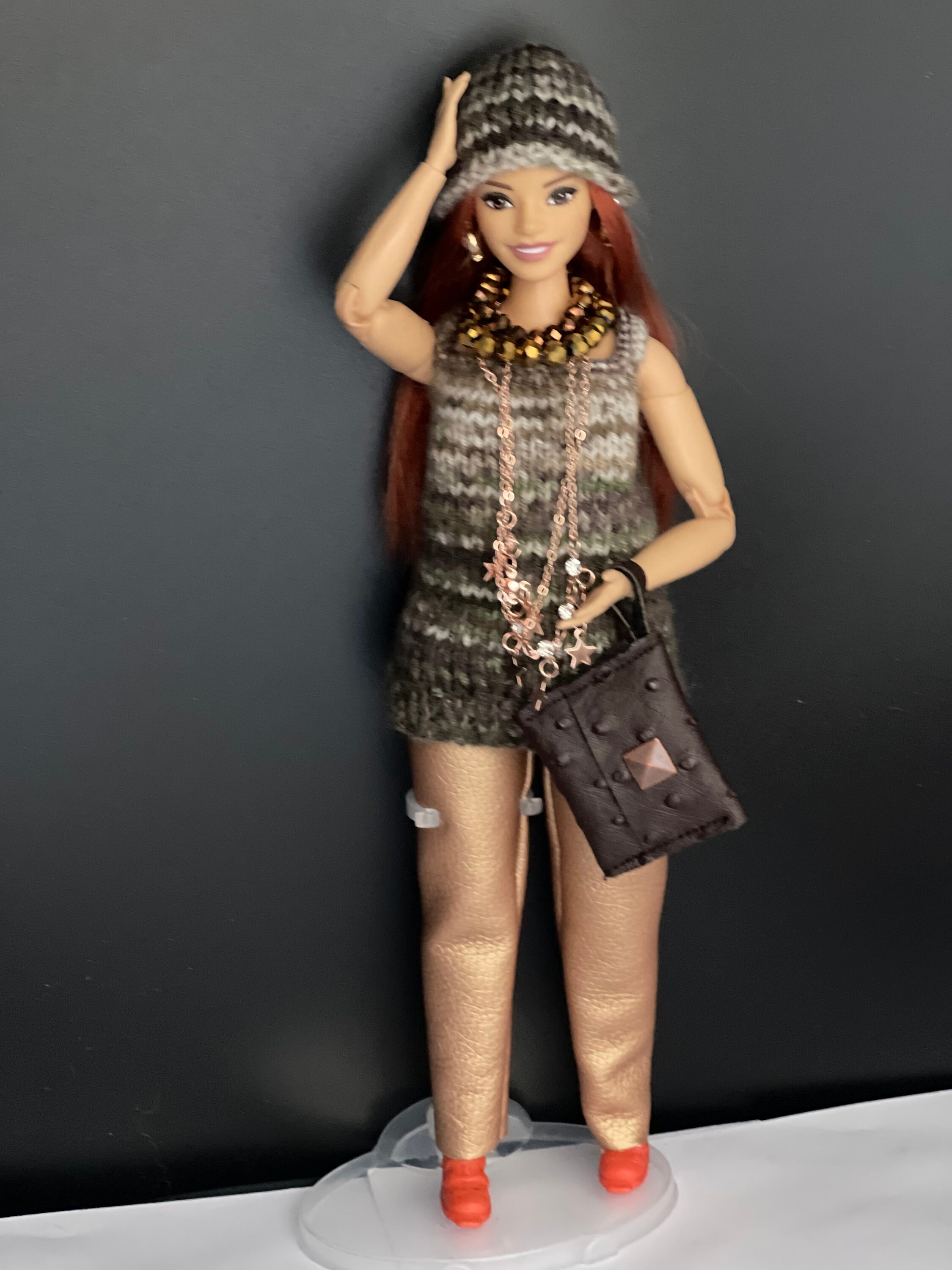 Fashion Doll Curvy Body MOVEABLE JOINTS Red Hair in Handmade Designed ...