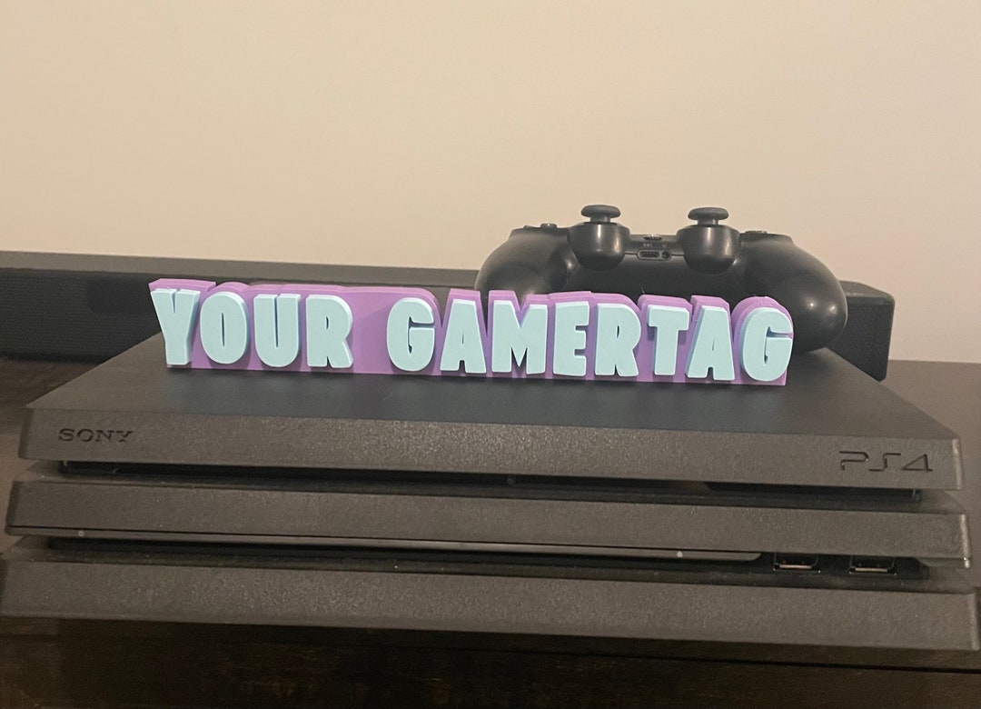 Personalized Gamer Name Tag – Custom Gamertag Desk Block for Gaming or ...