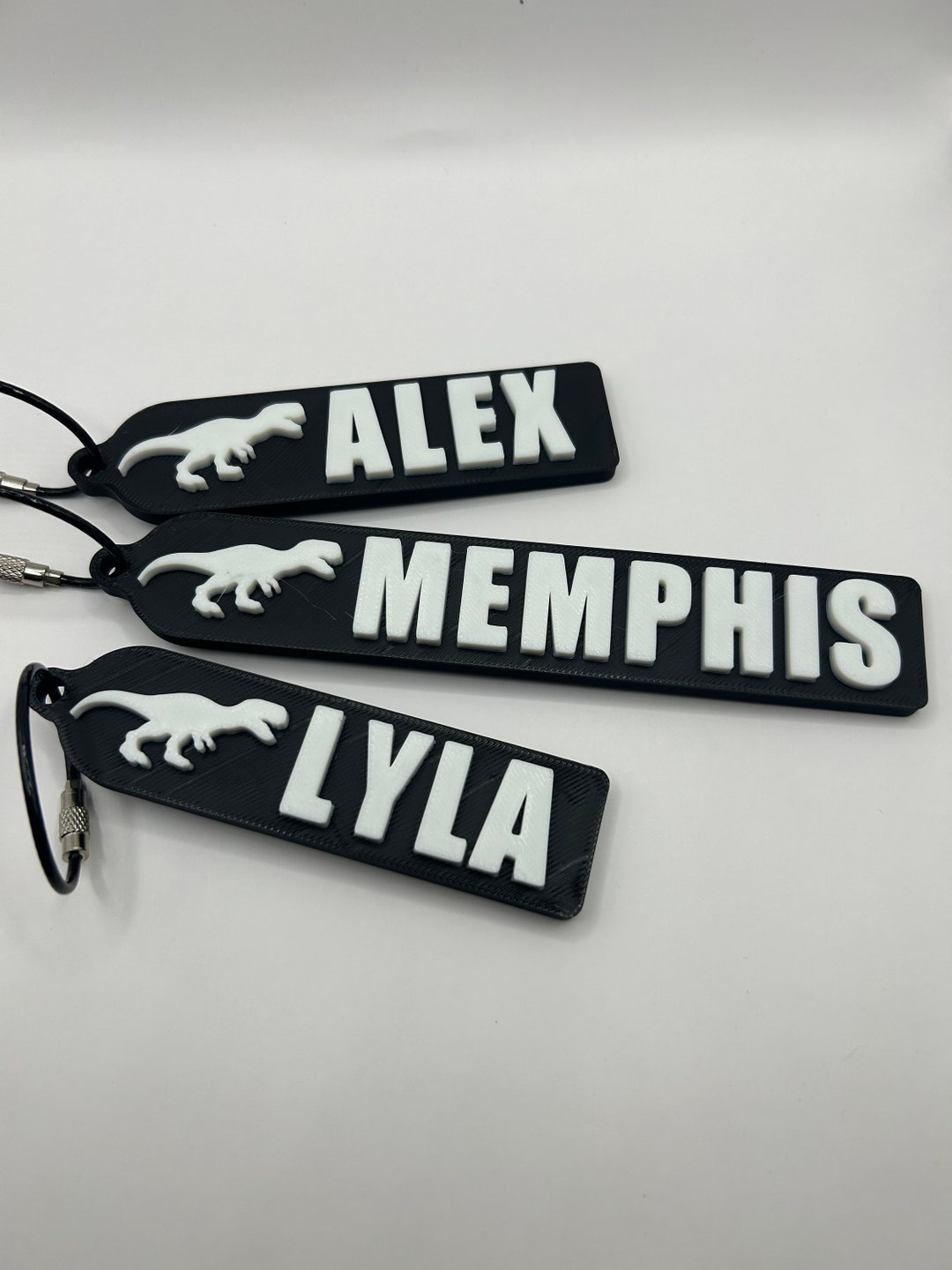 Personalized Dinosaur T-rex Keychain, Kids Dinosaur, Backpack Tags, 3D ...