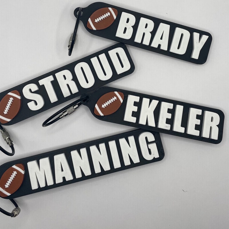 Football Keychain - Etsy