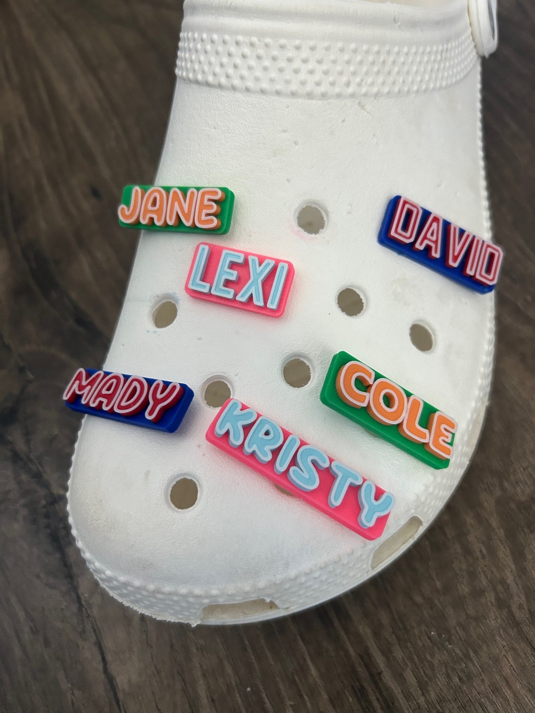 Custom Clog Charm, Name Charm, Clog Name Charm, Shoe Charms - Etsy