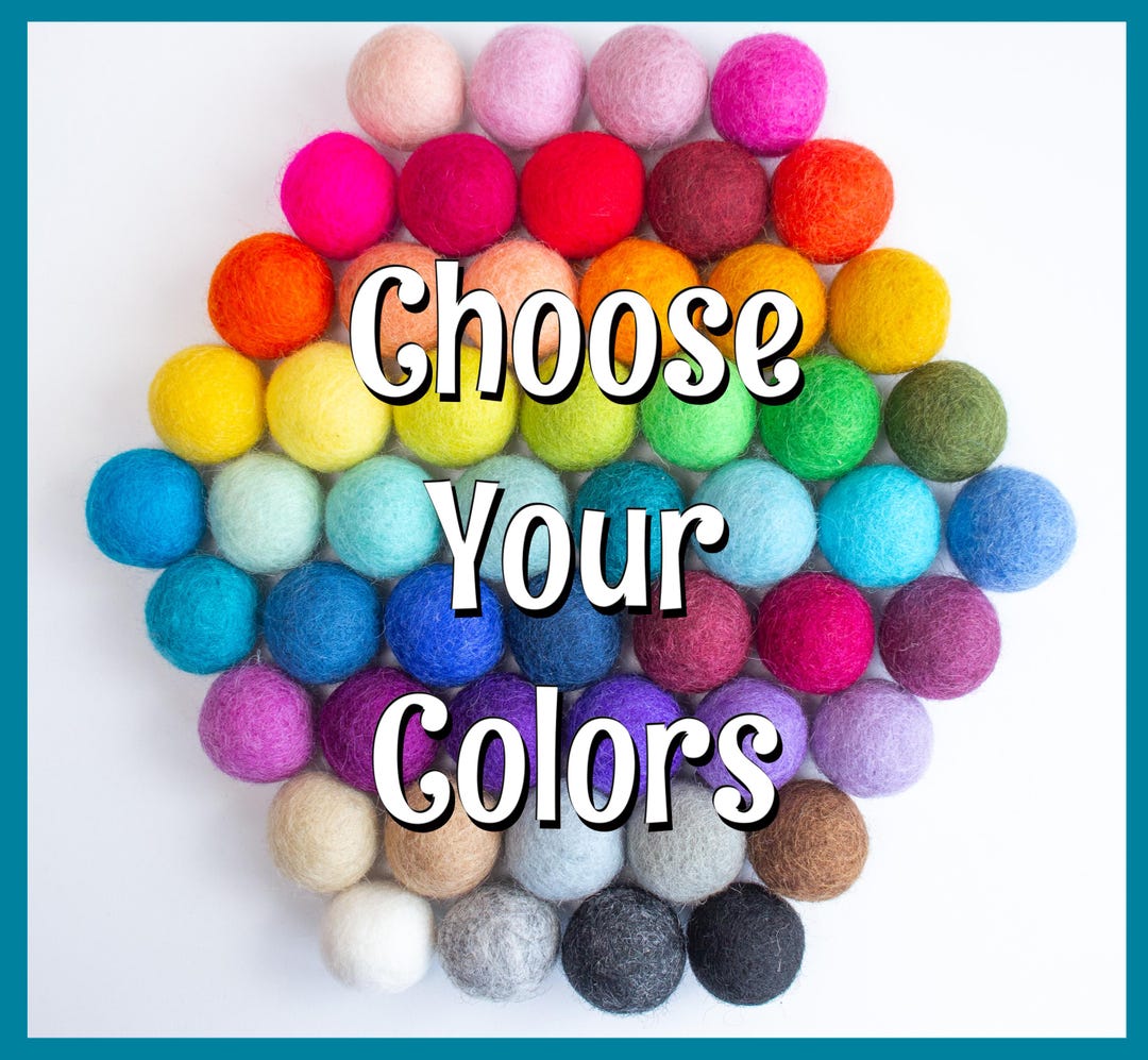 Felt Balls - Pick Your Colors for Arts and Crafts, Garlands, Decor ...