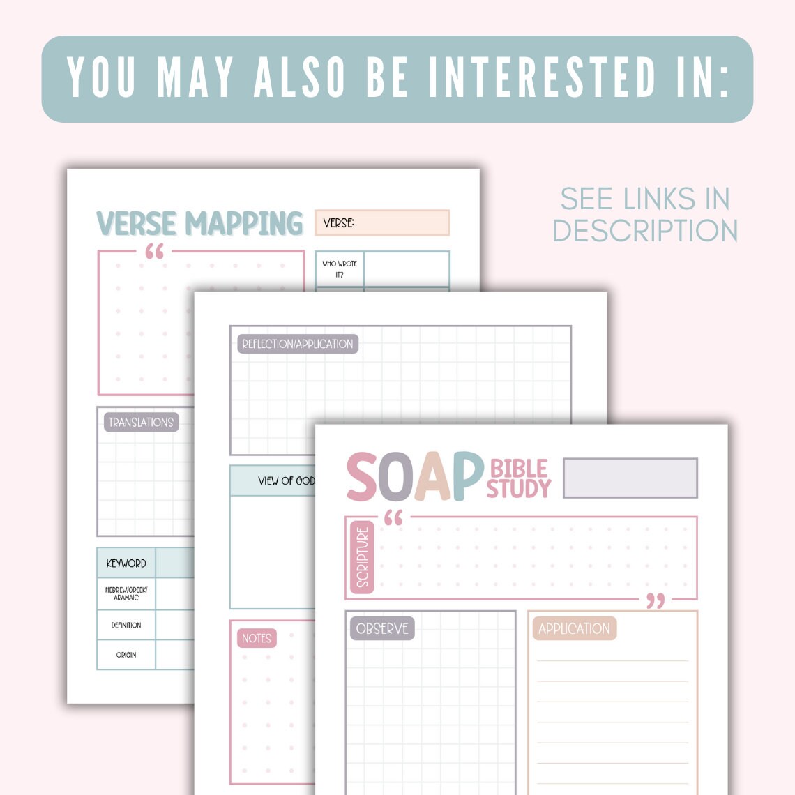 Prayer Journal Printable Template, Cute Daily Prayer Printable Planner ...