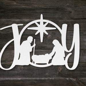 Nativity Metal Wall Art | Joy of Christmas Nativity Scene Outdoor Sign ...
