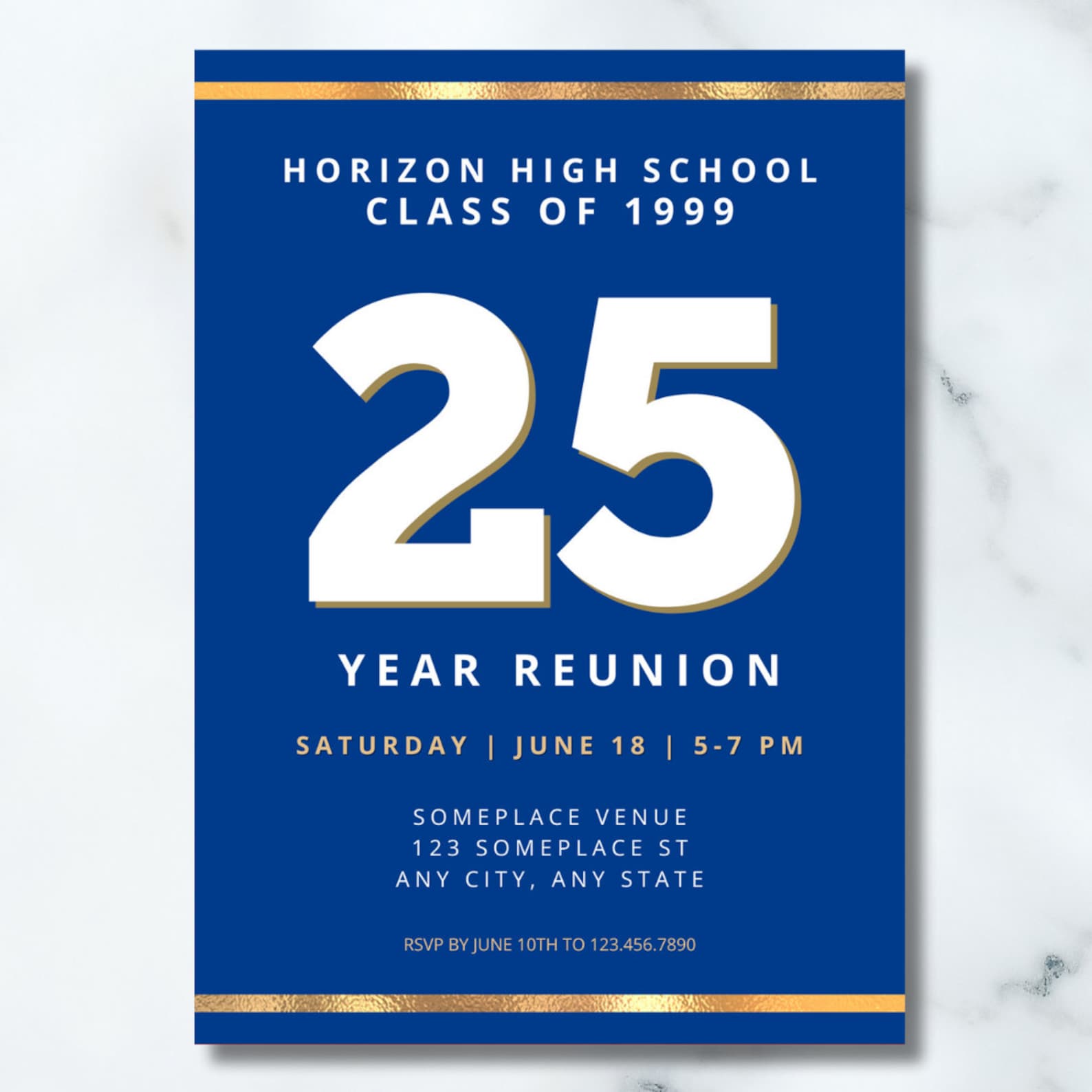 Class Reunion Invitation Template Editable, Customizable High School ...