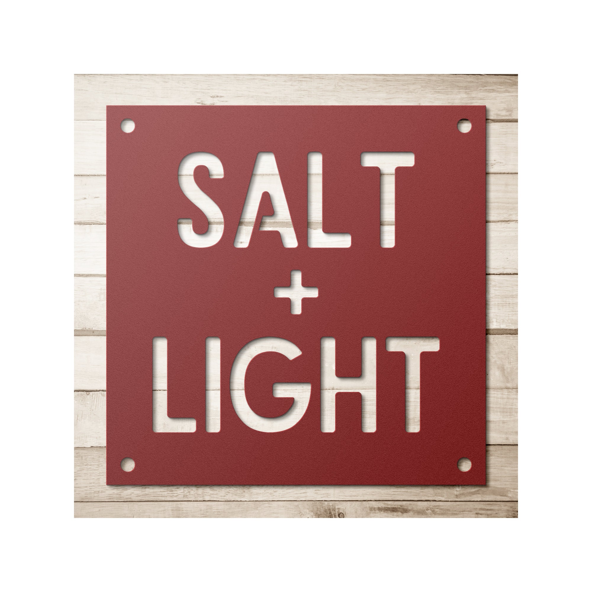 Salt and Light Art, Christian Metal Wall Art, Bible Verse Home Decor ...