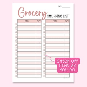 Kitchen Inventory Planner Printable | Grocery Shopping List Organizer ...