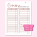 Kitchen Inventory Planner Printable | Grocery Shopping List Organizer ...