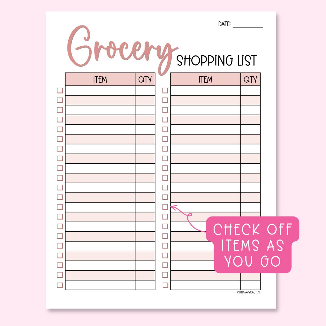 Kitchen Inventory Planner Printable Grocery Shopping List Organizer ...