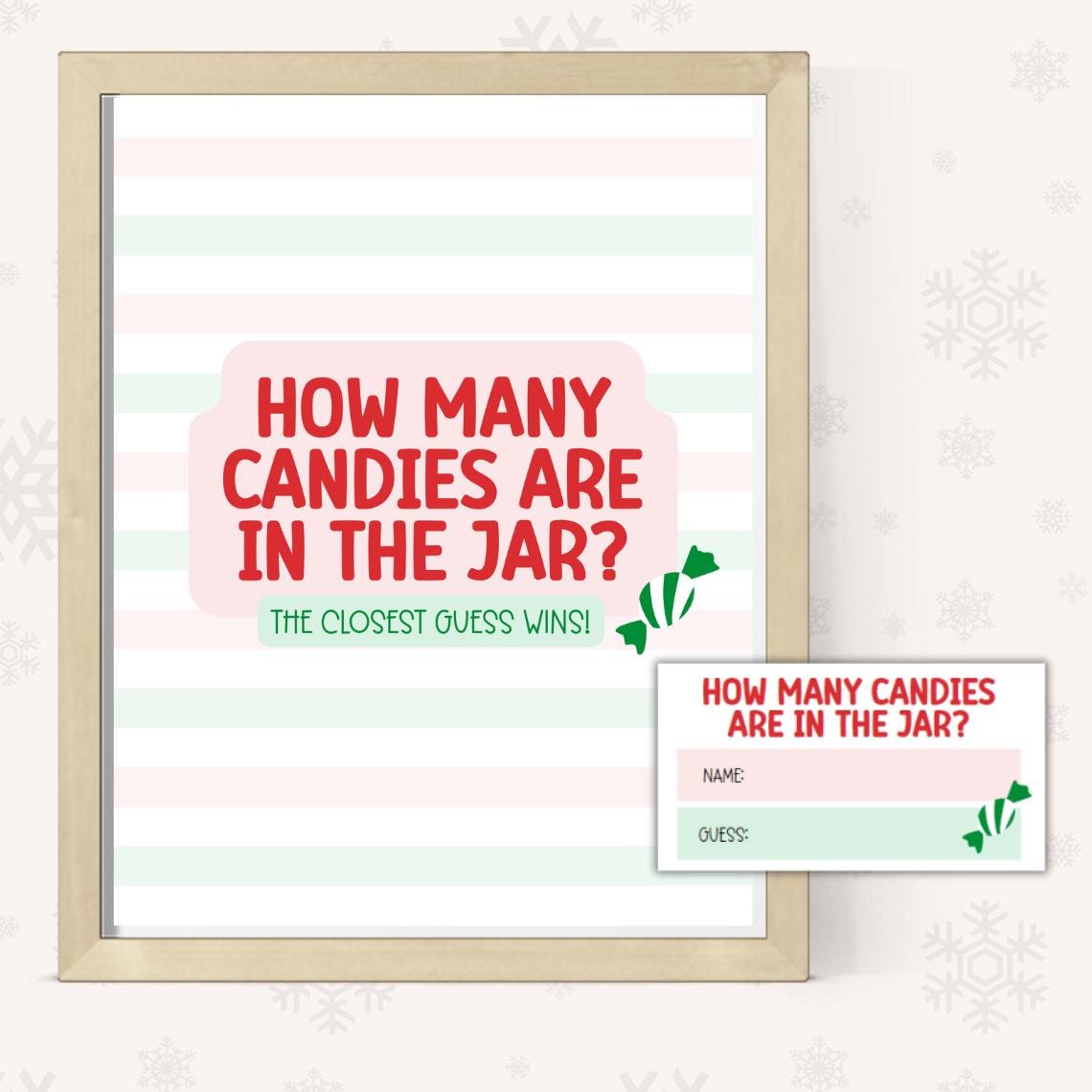 Christmas Guessing Game Printable Holiday Party Group Game, Fun ...