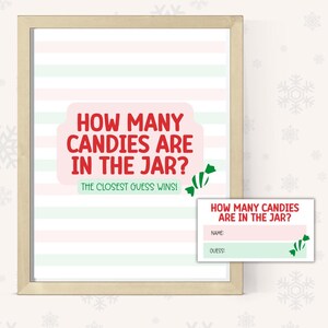 Christmas Guessing Game Printable Holiday Party Group Game, Fun ...