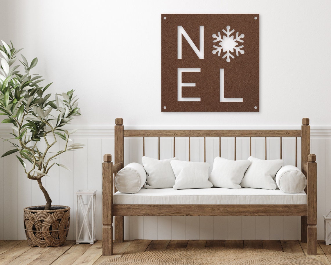 Noel Metal Wall Art, Christmas Metal Sign Indoors or Outdoors ...