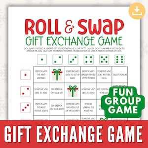 Christmas Gift Exchange Game Printable, Left Right Christmas Game ...