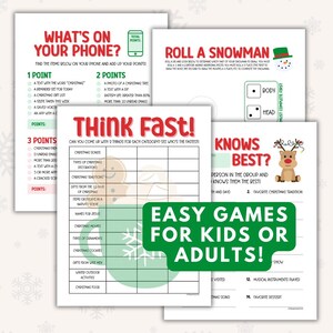 Christmas Game BUNDLE, Printable Holiday Games, Office Xmas Party Games ...
