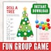 Roll a Tree Christmas Game Printable, Christmas Candy Game for Large ...