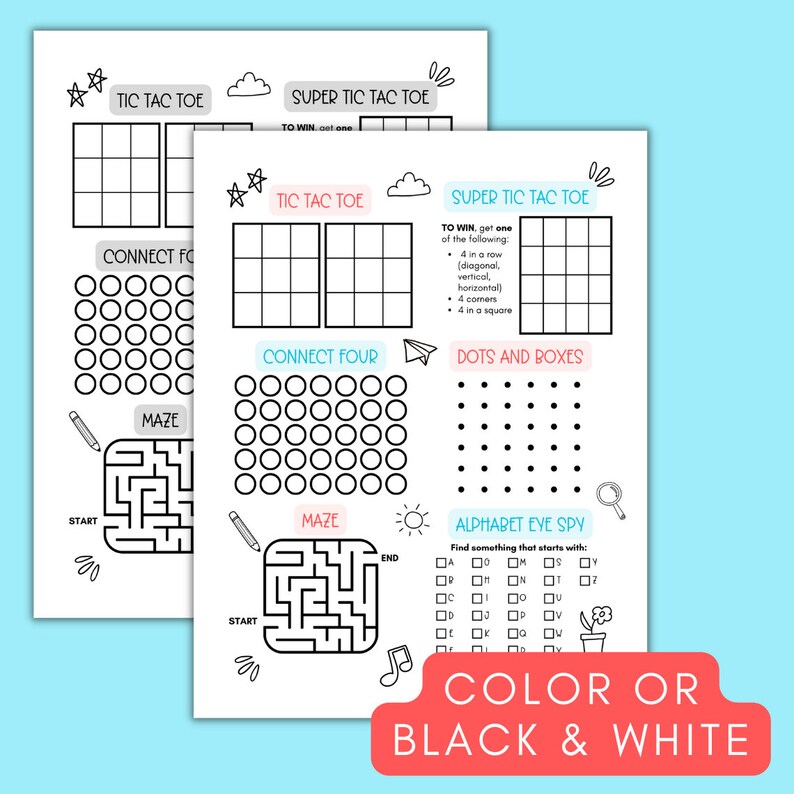 Kids Activity Printable Instant Download | Children Coloring and ...