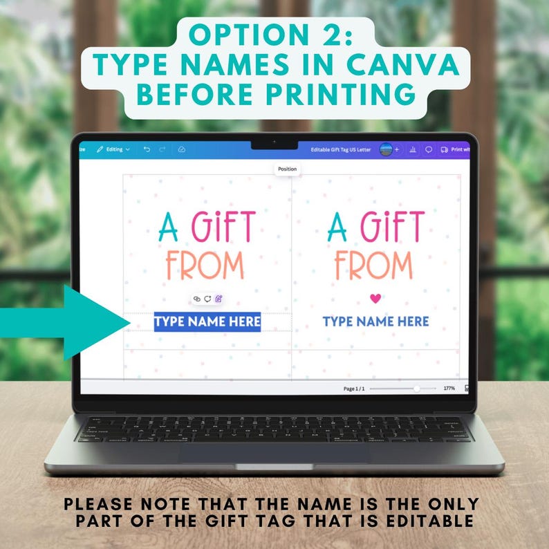 Printable Personalized Gift Tags, A Gift From Enclosure Cards, Colorful ...