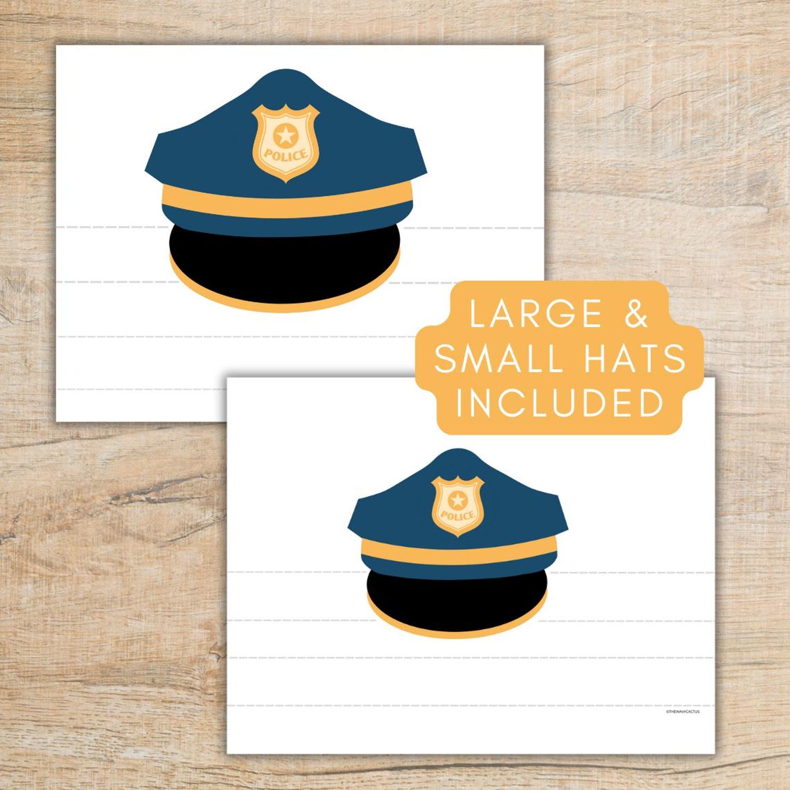 Printable Police Hat for Kids - DIY Crown Craft for Pretend Play ...