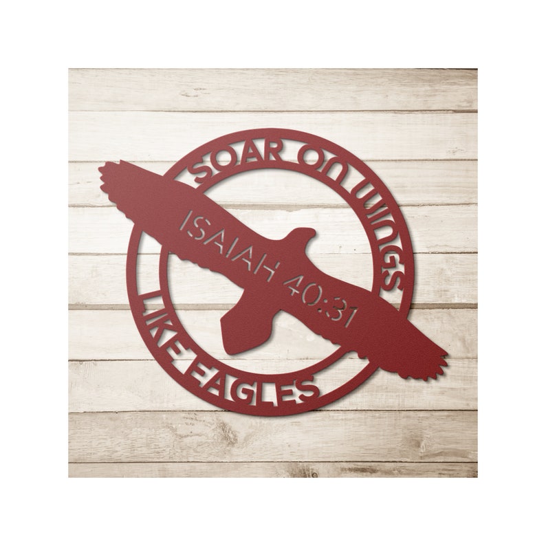 Metal Eagle Wall Art Christian Metal Wall Decor Soar on Wings Like ...