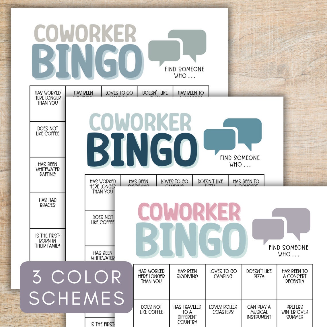 Coworker Bingo Cards Printable, Office Party Game, Employee Bingo Game ...