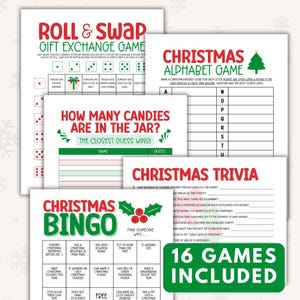 Christmas Game BUNDLE, Printable Holiday Games, Office Xmas Party Games ...